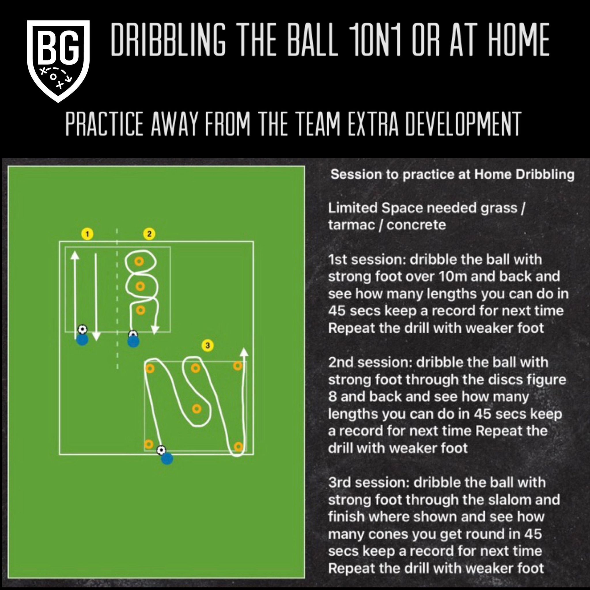 Dribbling The Ball 1 On 1 Or At Home - Bill Gill Football Coaching