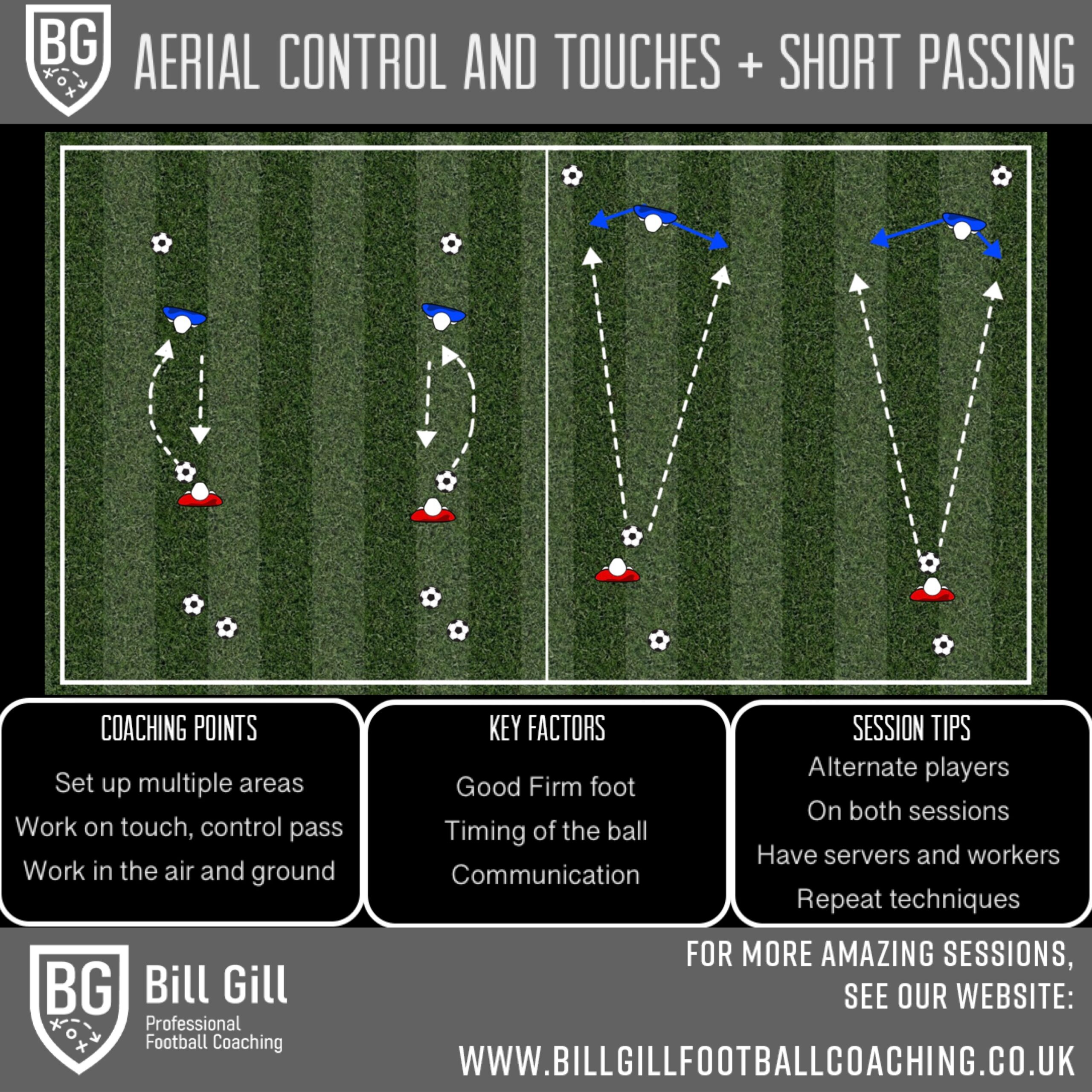 Aerial control, touches and short passing 10.06.24 - Bill Gill Football ...